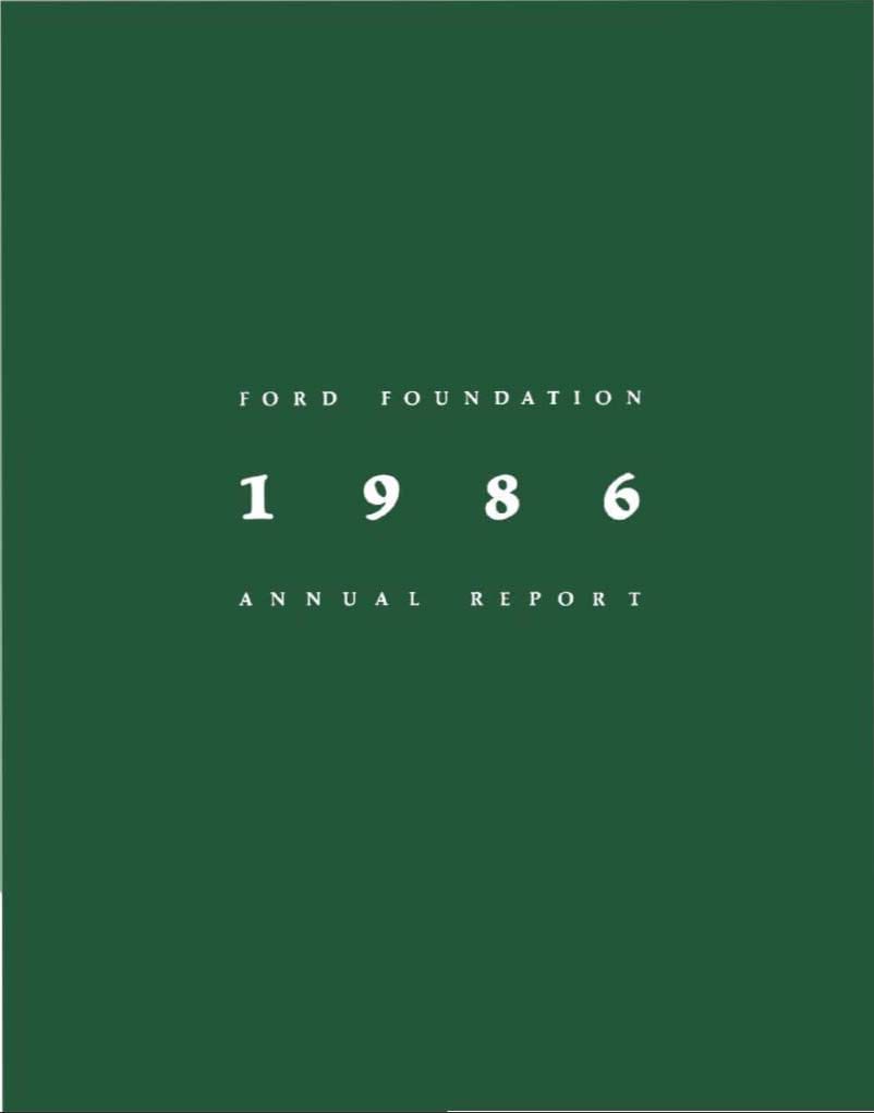 1986 Annual Report - Ford Foundation